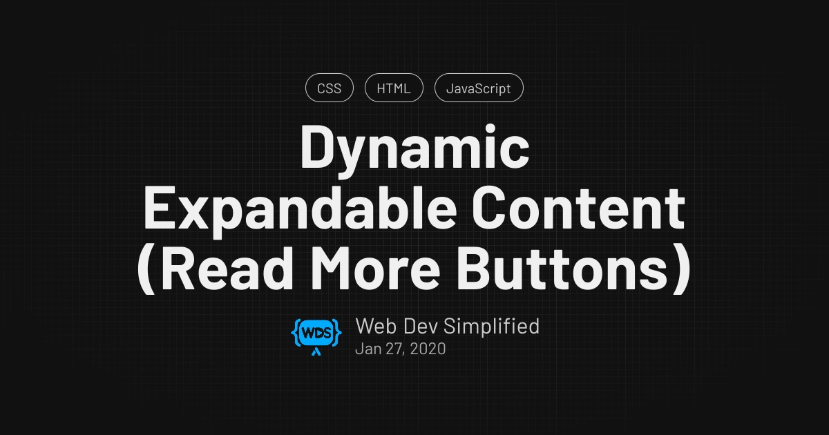 Dynamic Expandable Content (Read More Buttons)